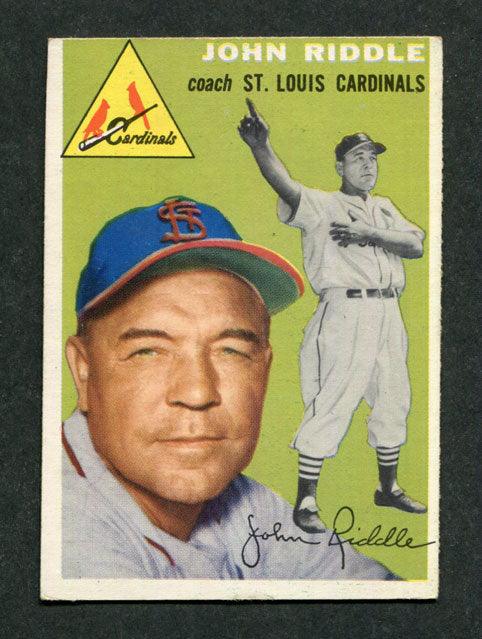 1954 Topps #147 Johnny Riddle St. Louis Cardinals Coach Baseball Card — RSA