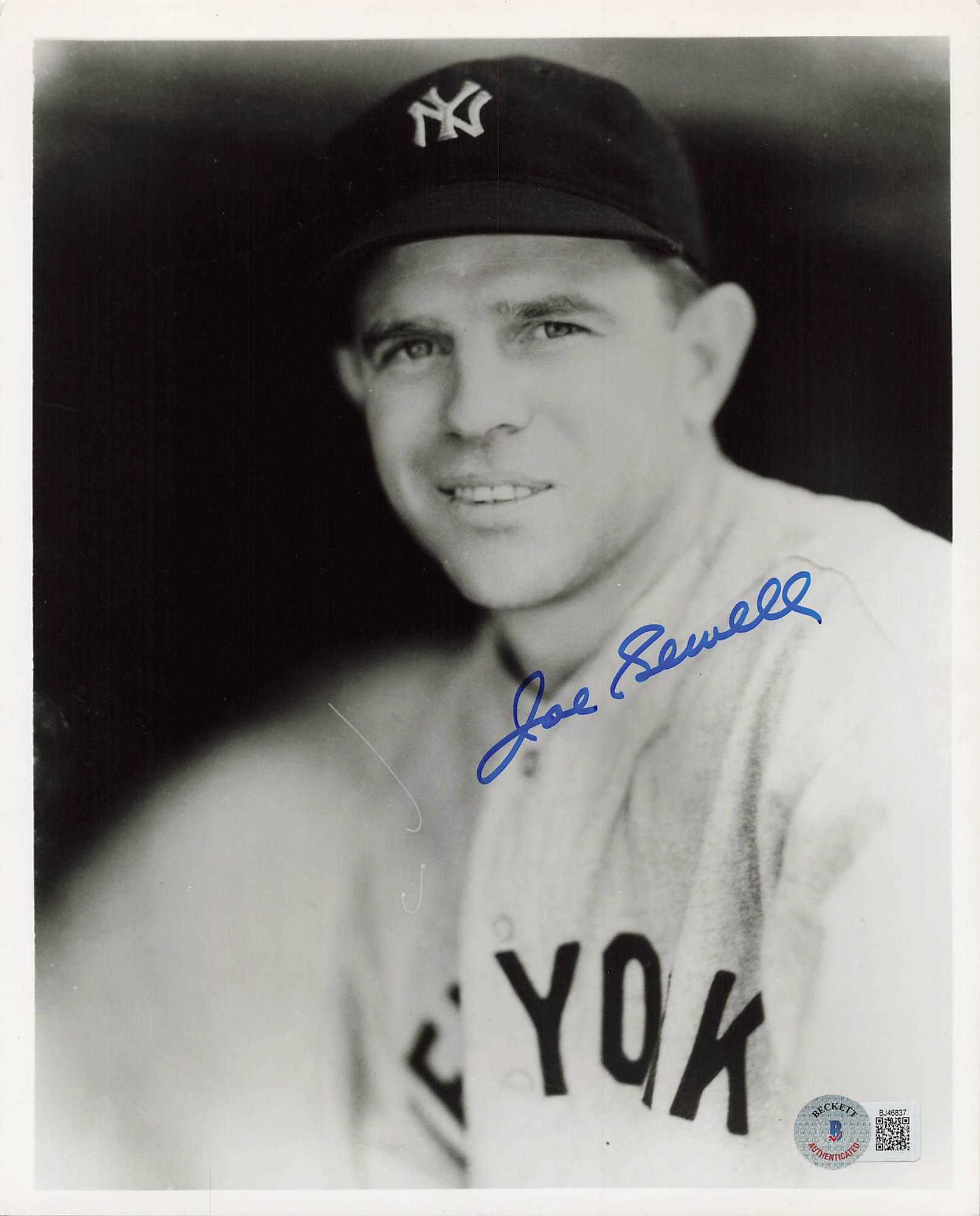 Joe Sewell Signed 8x10 Photo New York Yankees (BAS BJ46837) — RSA