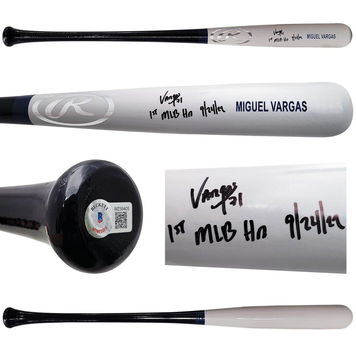 Miguel Vargas Autographed Gray Rawlings Game Model Bat Los Angeles Dod ...