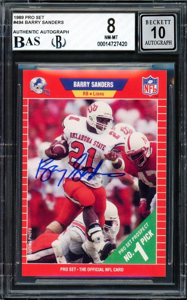 Barry Sanders 1989 Pro Set Rookie Card #494 - RSA
