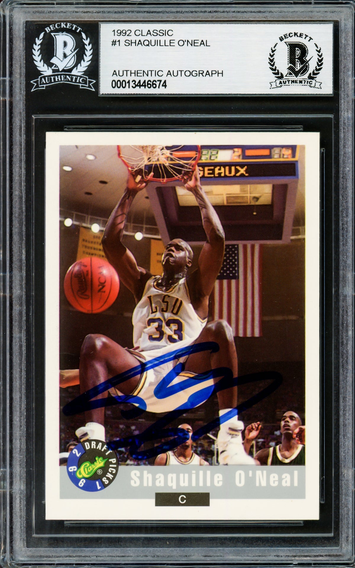 Shaq Rookie Card LSU Autographed 1992 - RSA