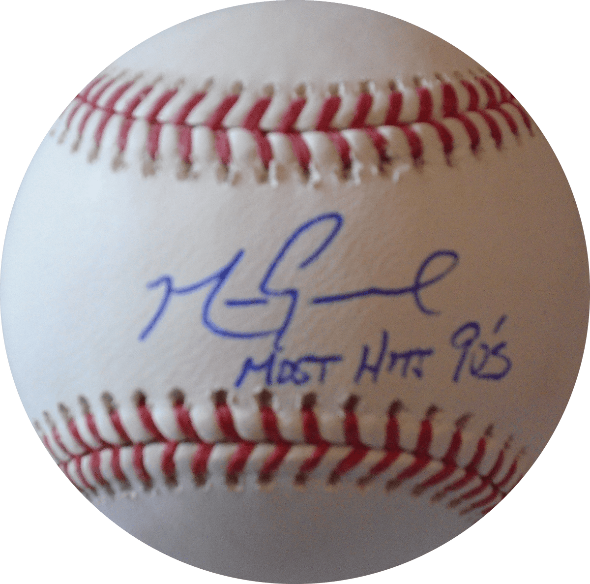 Mark Grace Autographed Official Major League Baseball (JSA) Most Hits — RSA