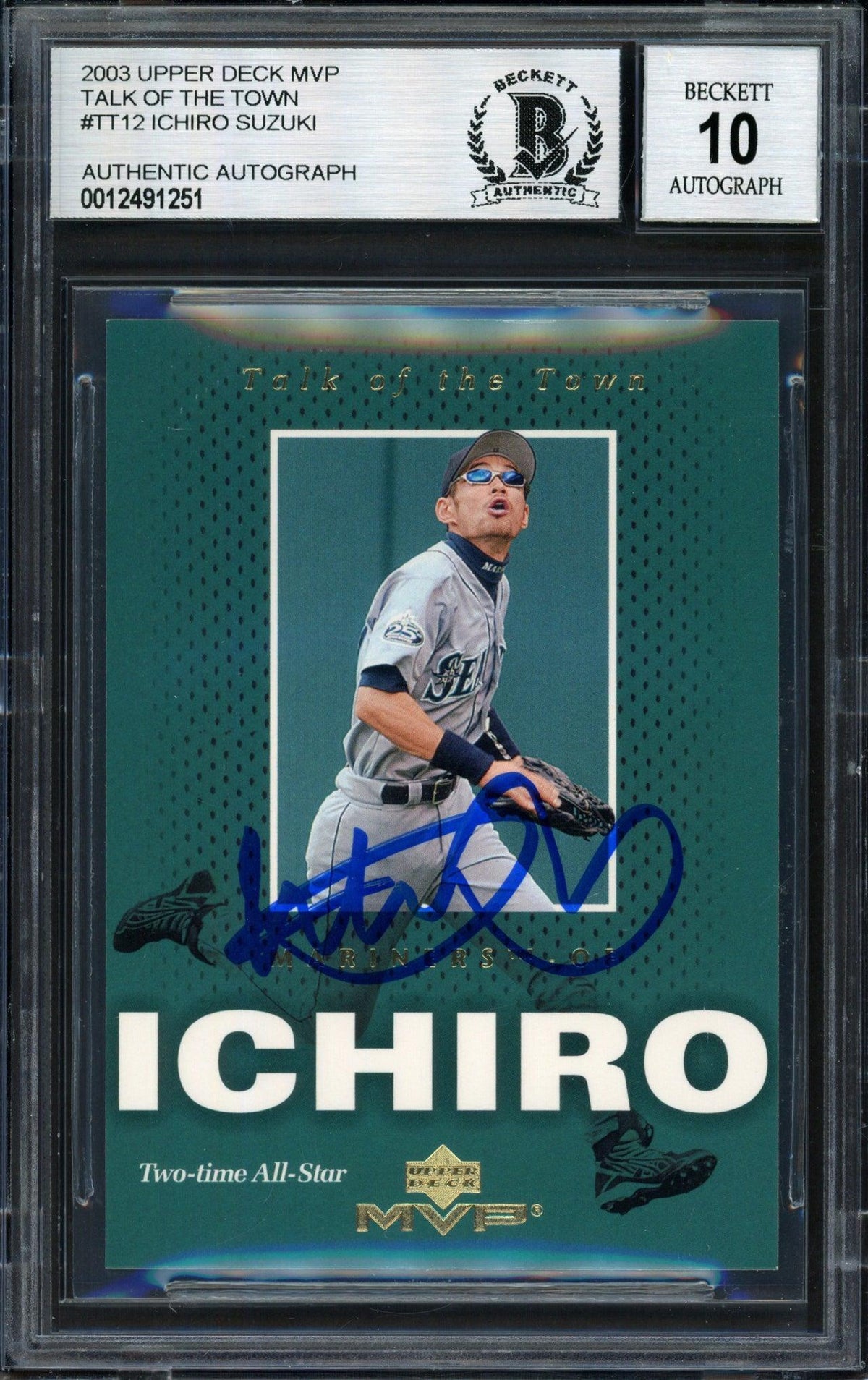 Ichiro Suzuki Autographed 2003 Upper Deck MVP Talk of the Town Card #T ...