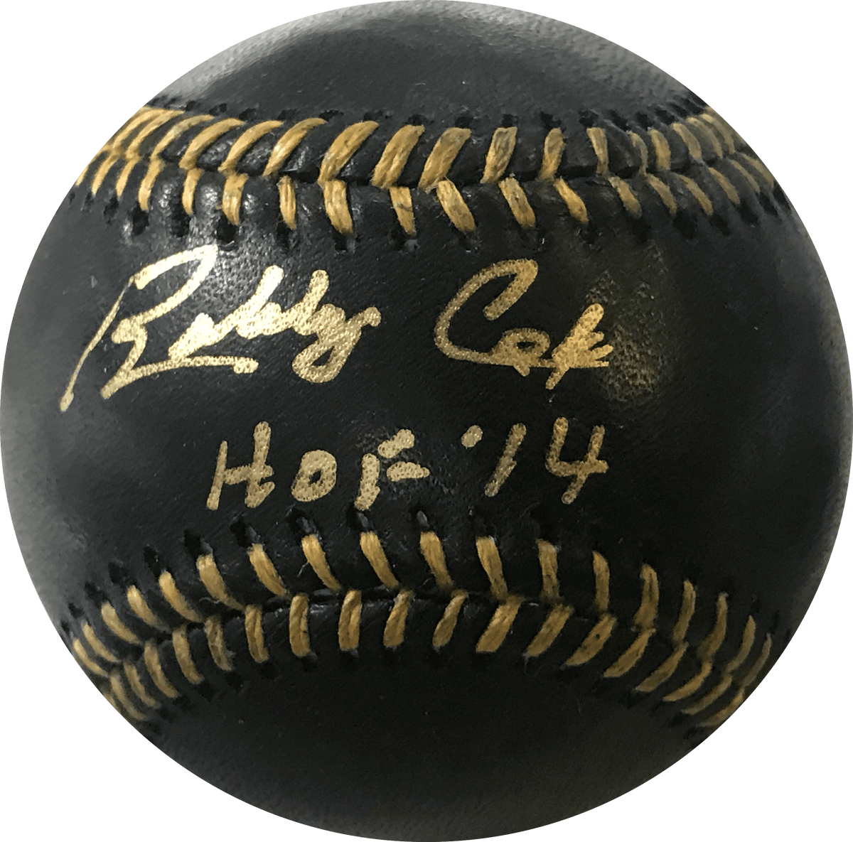 Bobby Cox Autographed Black & Gold Official Major League Baseball (JSA ...
