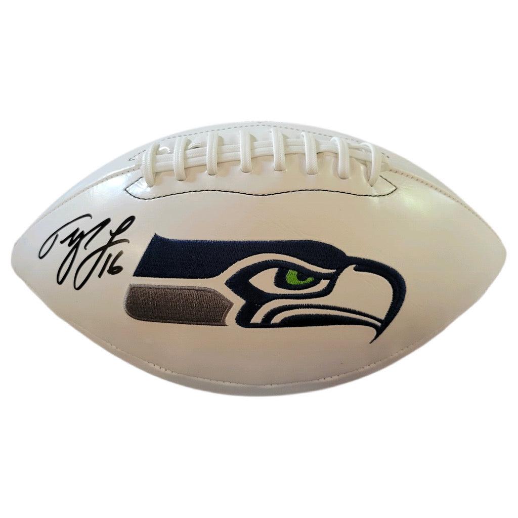 Tyler Lockett Signed Seattle Seahawks Official NFL Team Logo Football — RSA