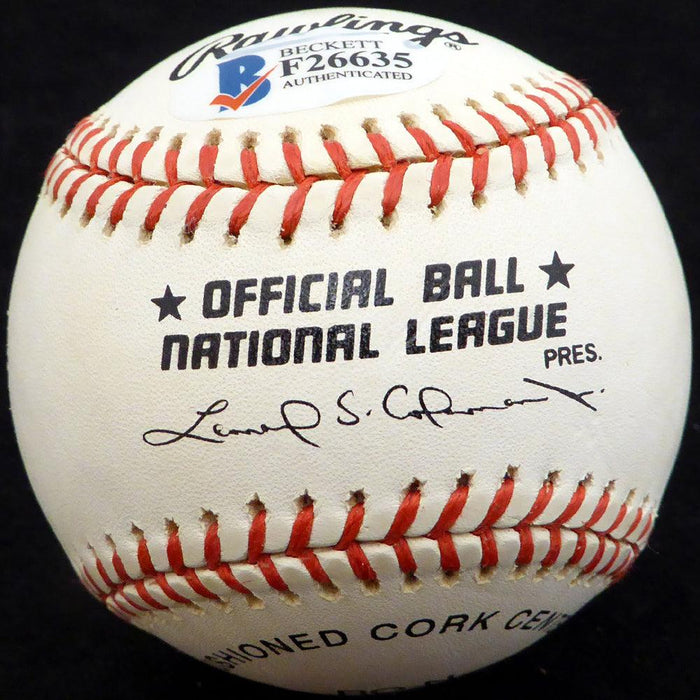 Bob Dillinger Autographed Official NL Baseball St. Louis Browns Becket ...