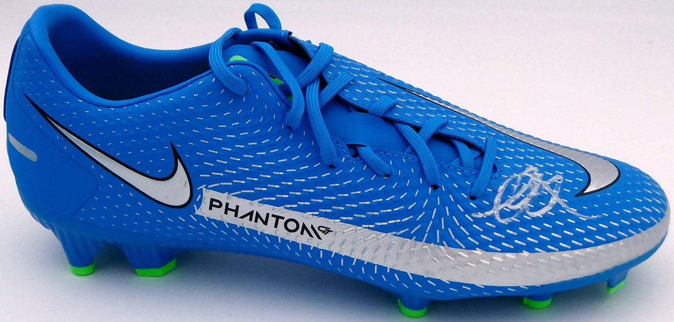 Mason Mount Autographed Blue Nike Phantom Cleat Shoe Chelsea F.C. Size ...