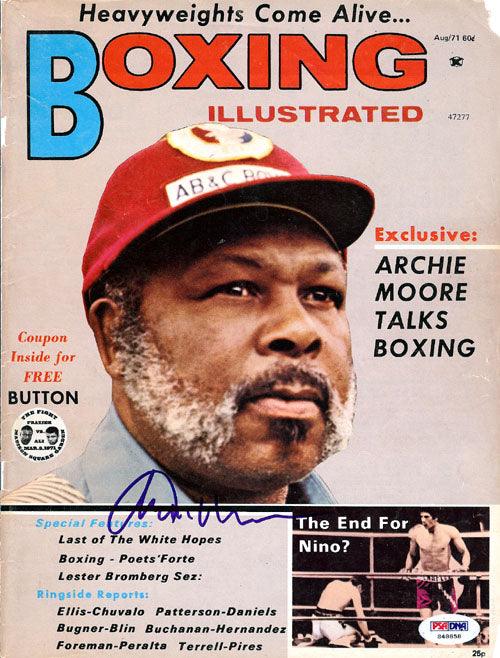 Archie Moore Autographed Boxing Illustrated Magazine Cover PSA/DNA #S4 ...
