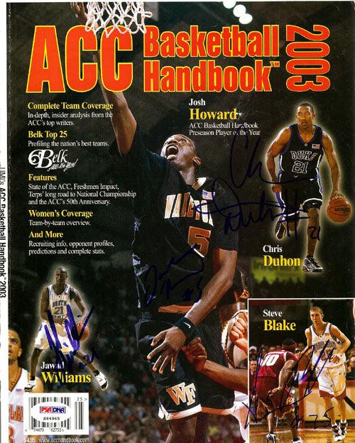 Jawad Williams, Josh Howard, Chris Duhon & Steve Blake Autographed Mag ...