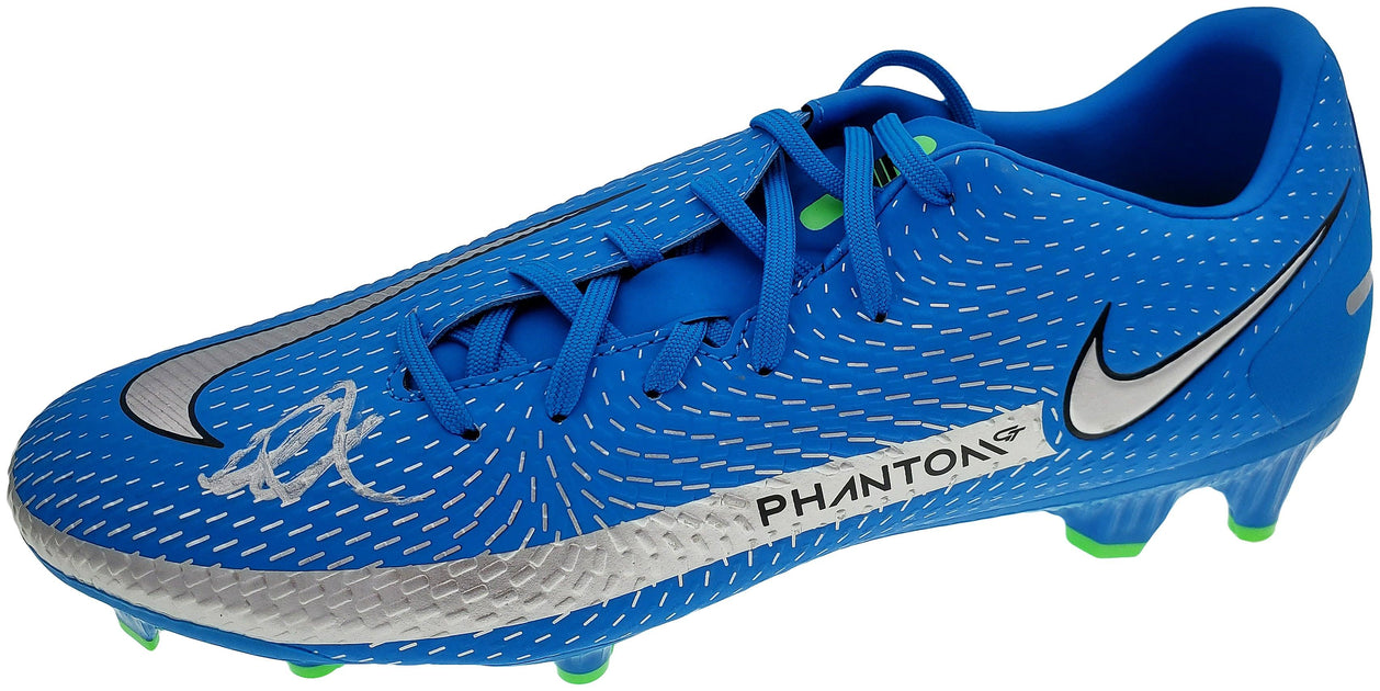 Mason Mount Autographed Blue Nike Phantom Cleat Shoe Chelsea F.C. Size ...