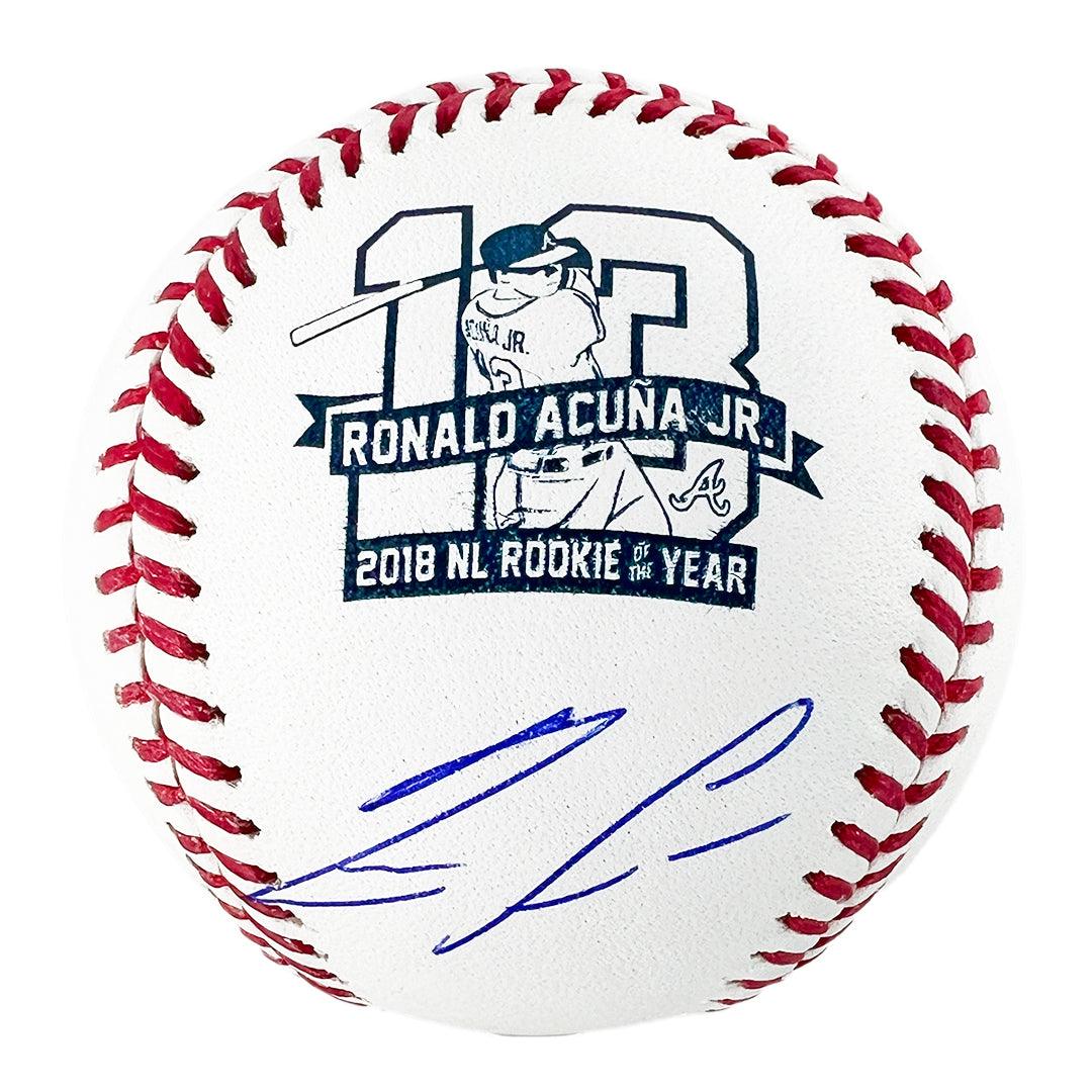 Ronald Acuna Jr Signed Rawlings Official 2018 NL Rookie of the Year Ba ...
