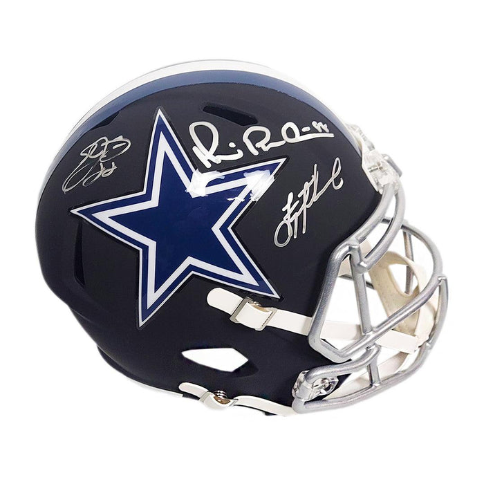 Cowboys Triple Signature Aikman, Irvin, Smith Signed Dallas Cowboys Fl ...