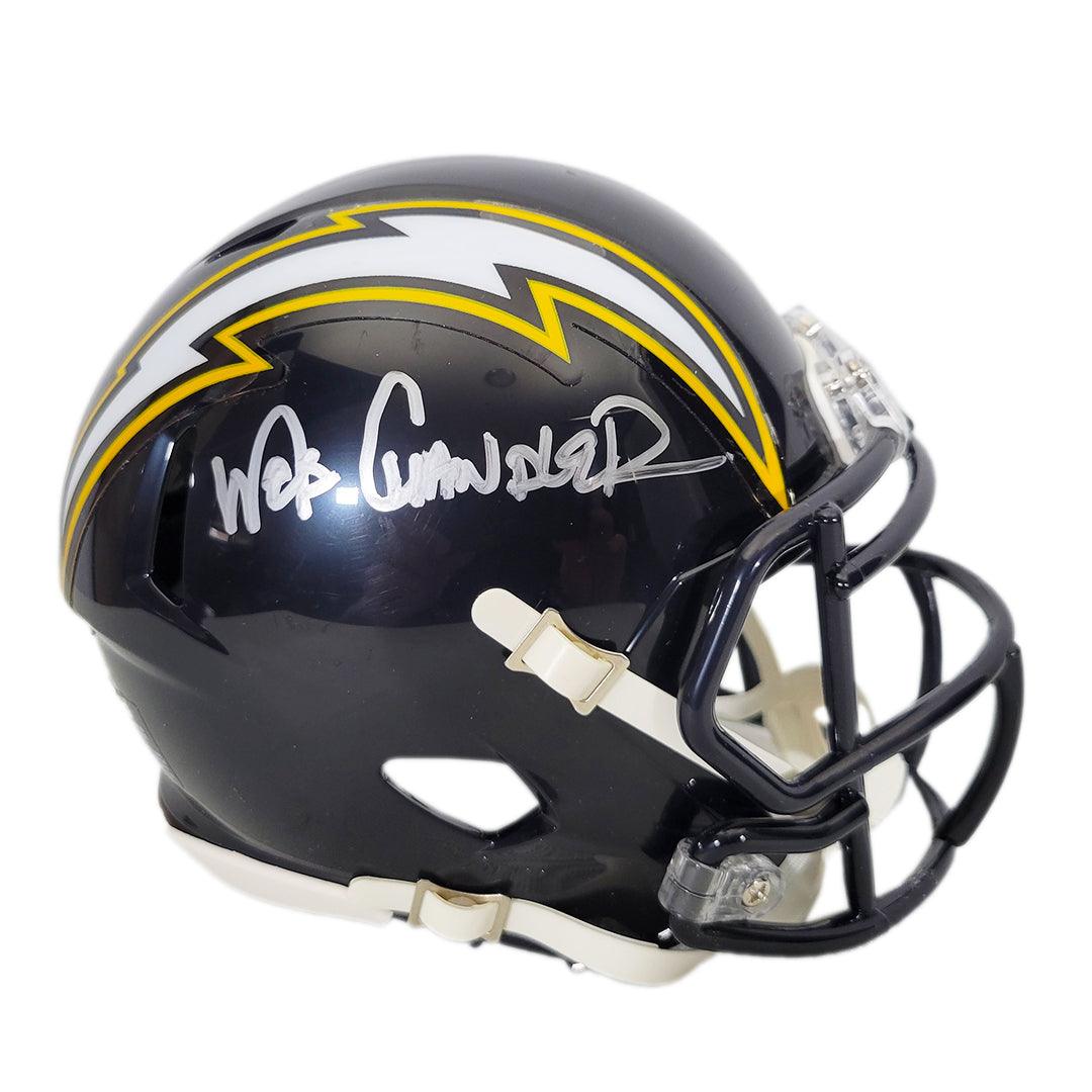 Wes Chandler Signed San Diego Chargers 1988-06 Throwback Speed Mini Fo ...