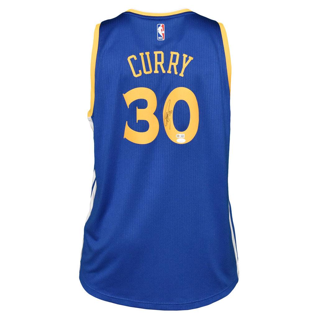 Steph Curry Signed Authentic Golden State Warriors Blue Basketball Jer ...