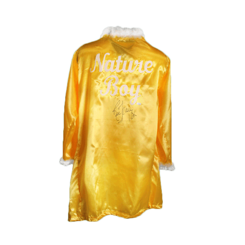 Ric Flair Autographed Yellow Pro Wrestling Nature Boy Robe (JSA) 16x I ...