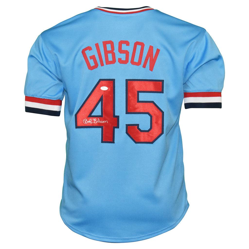 Bob Gibson Signed St Louis Light Blue Baseball Jersey (JSA) — RSA