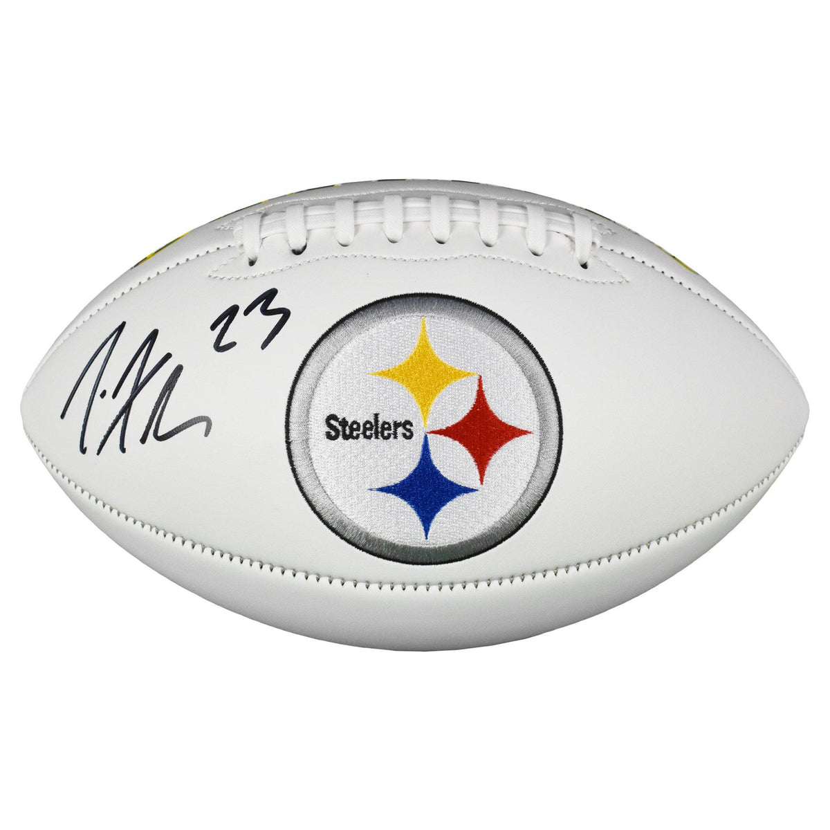 Joe Haden Signed Pittsburgh Steelers Official Logo Football (JSA) — RSA