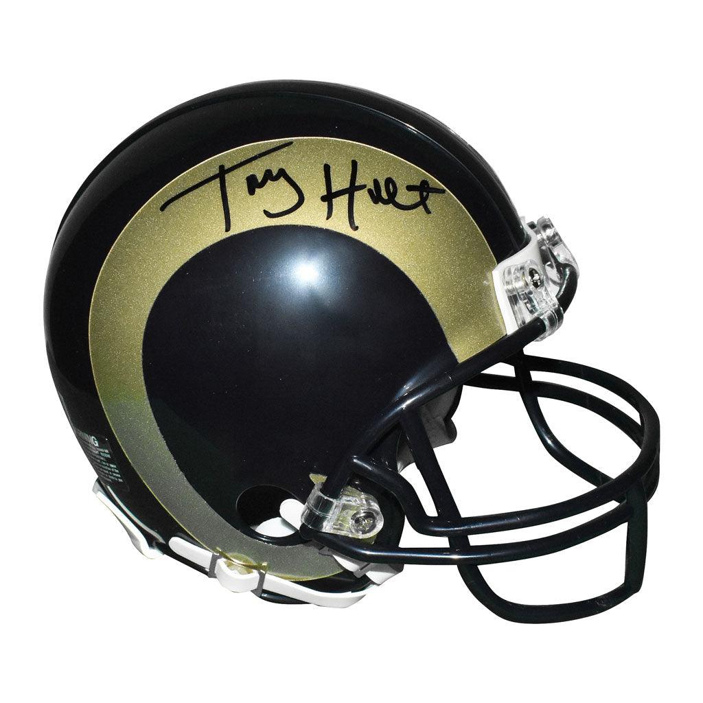 Torry Holt Signed Los Angeles Rams Mini 2000-16 Throwback Football Hel ...