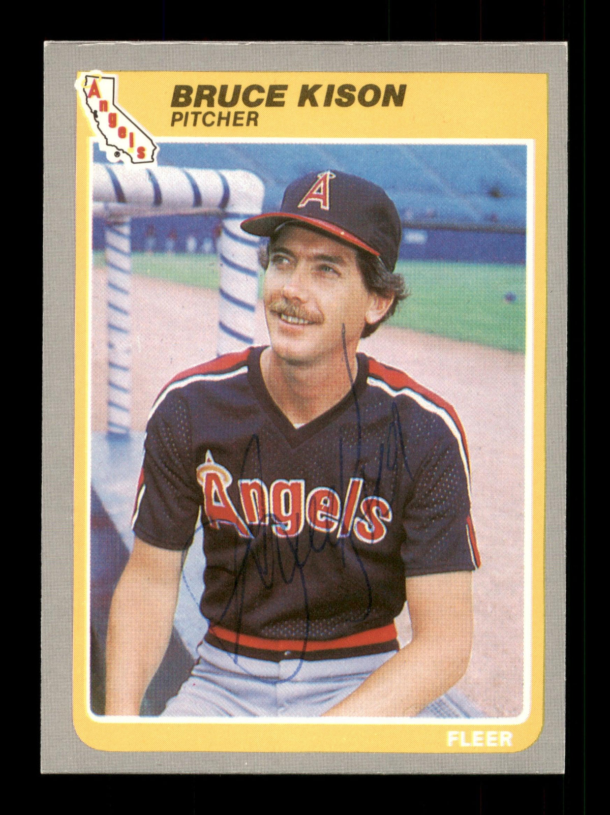 Bruce Kison Autographed 1985 Fleer Card #306 California Angels SKU #18 ...