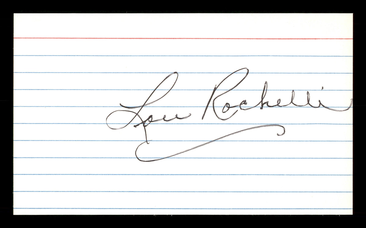 Lou Rochelli Autographed 3x5 Index Card Brooklyn Dodgers SKU #174237 — RSA