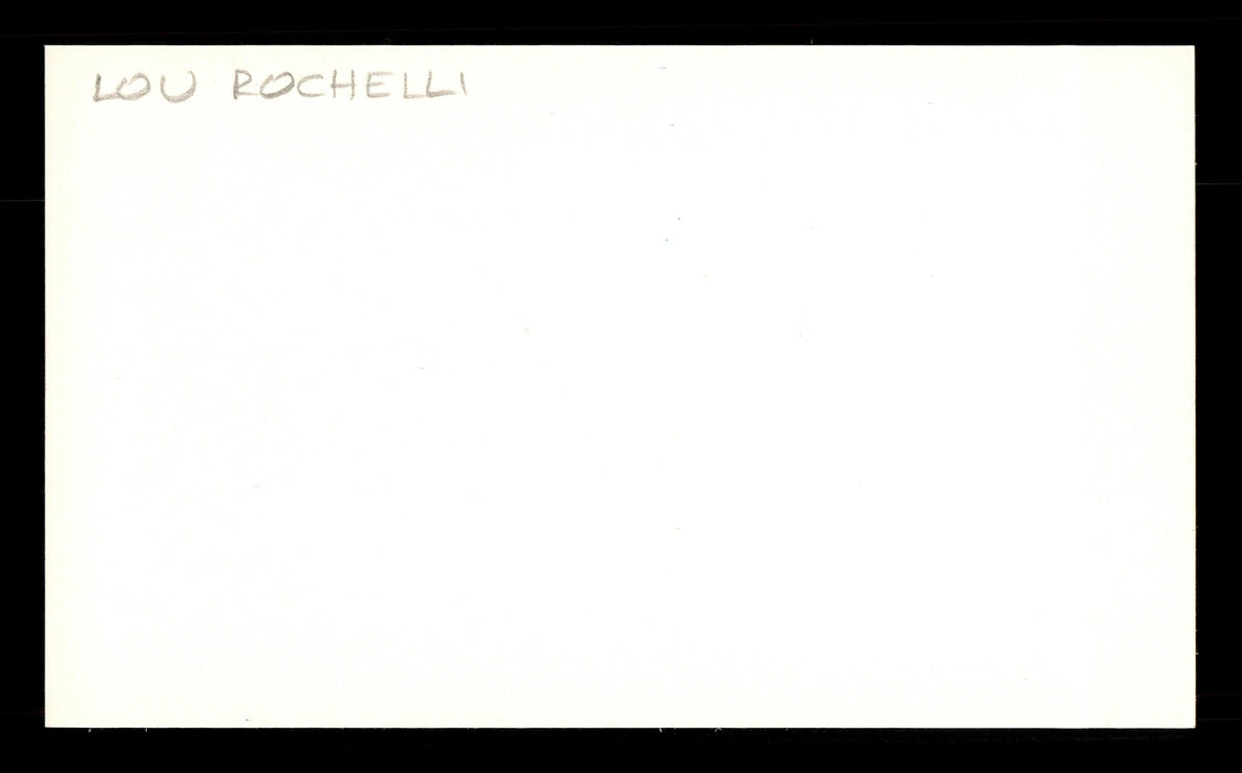 Lou Rochelli Autographed 3x5 Index Card Brooklyn Dodgers SKU #174237 — RSA