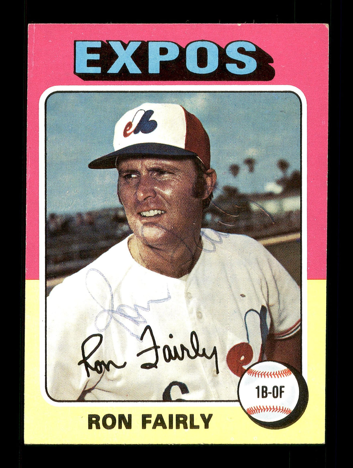 Ron Fairly Autographed 1975 Topps Card #270 Montreal Expos SKU #168421 ...