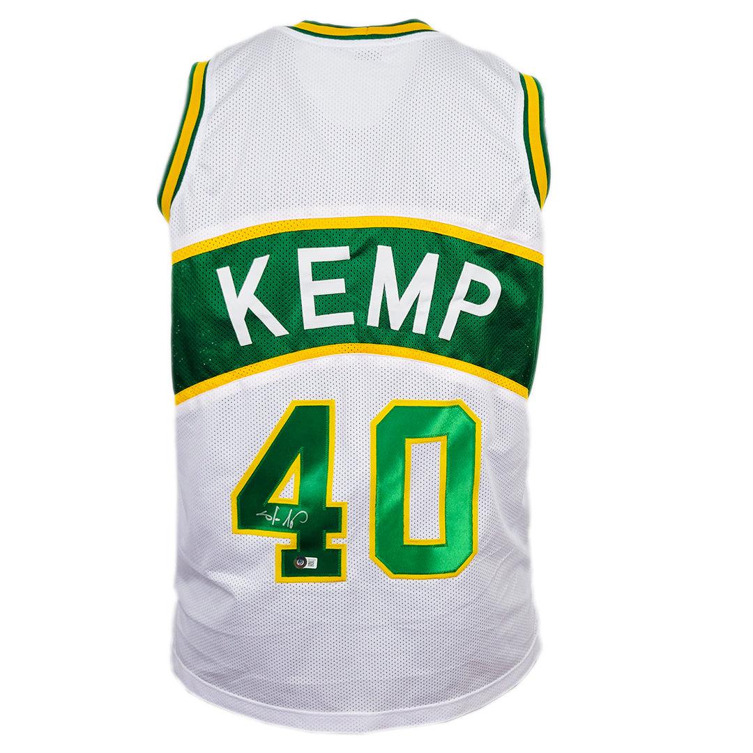 Shawn Kemp Signed Seattle White Basketball Jersey (Beckett) — RSA