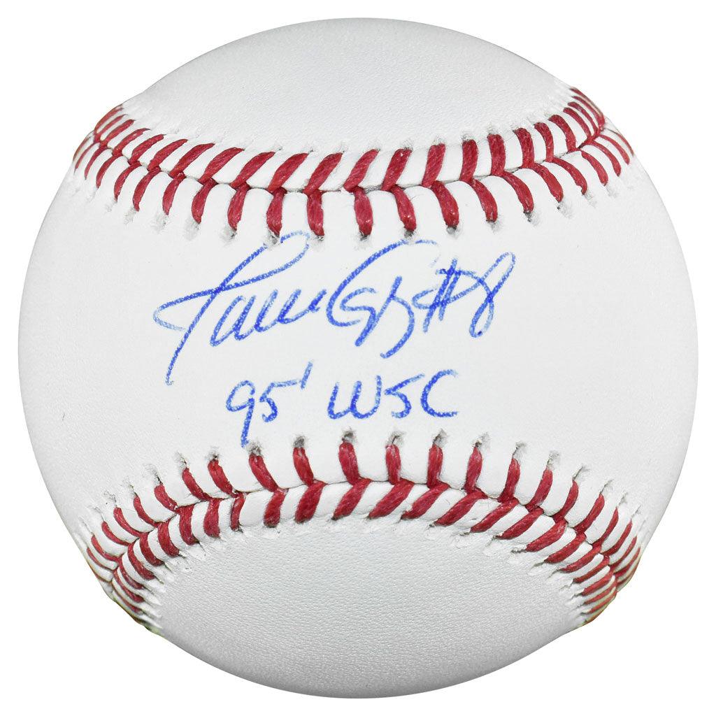 Javy Lopez Signed 95 WSC Inscription Rawlings Official Major League Ba ...