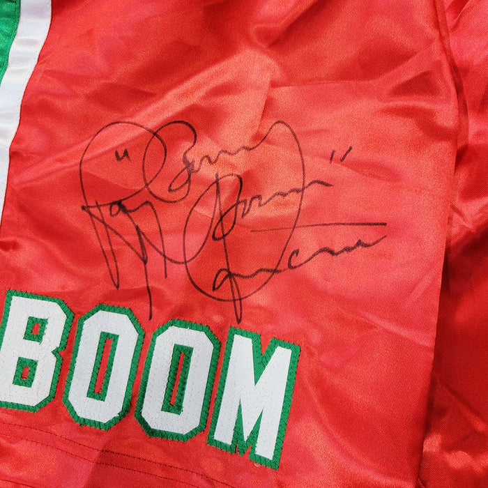Ray "Boom Boom" Mancini Signed Red Boxing Trunks (JSA) — RSA