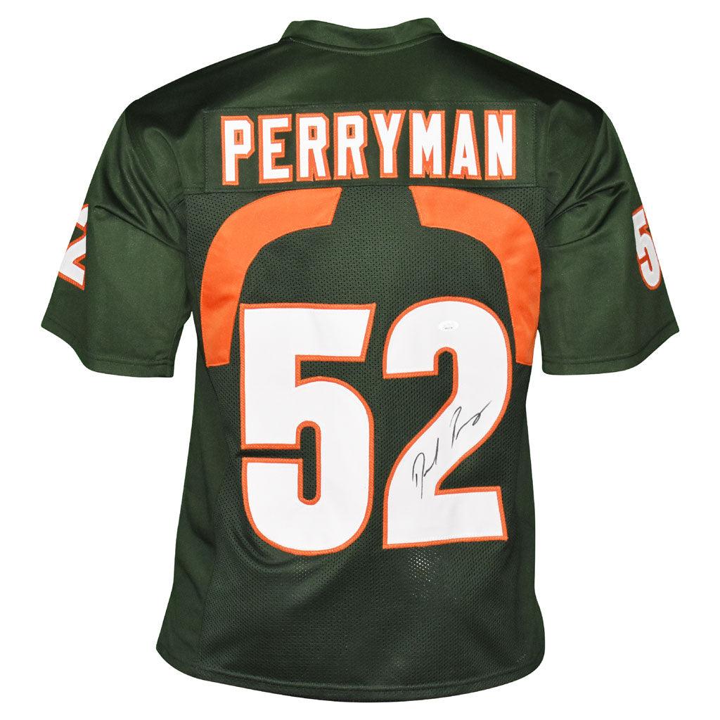 Denzel Perryman Signed Miami Green Football Jersey (JSA) — RSA