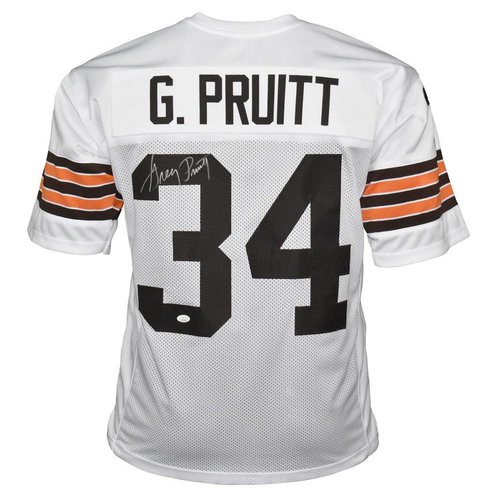 Greg Pruitt Signed Cleveland Pro White Football Jersey (JSA) — RSA
