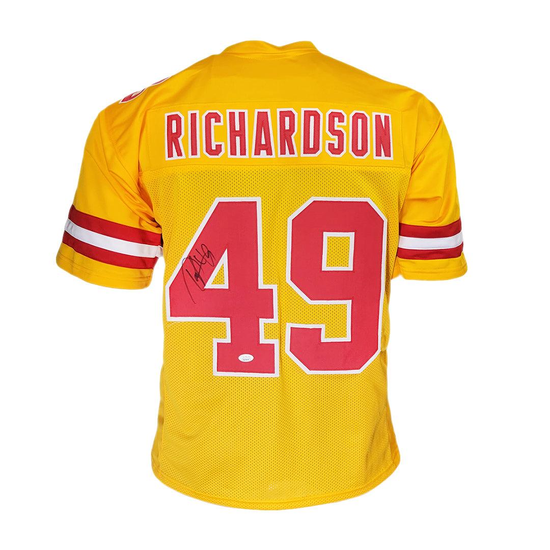 Tony Richardson Signed Kansas City Yellow Football Jersey (JSA) — RSA