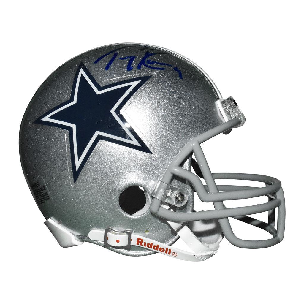 Tony Romo Signed Dallas Cowboys Mini Replica Silver Football Helmet (J ...