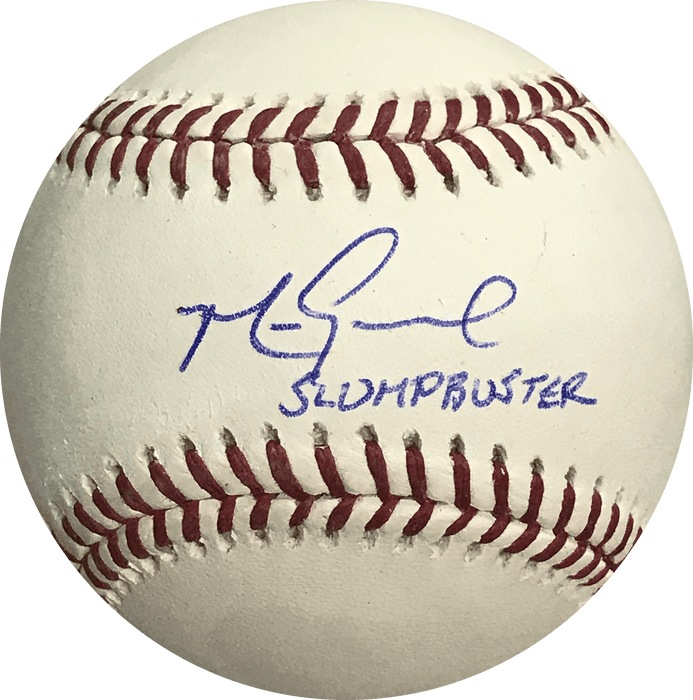 Mark Grace Autographed Official Major League Baseball Inscribed "Slump ...