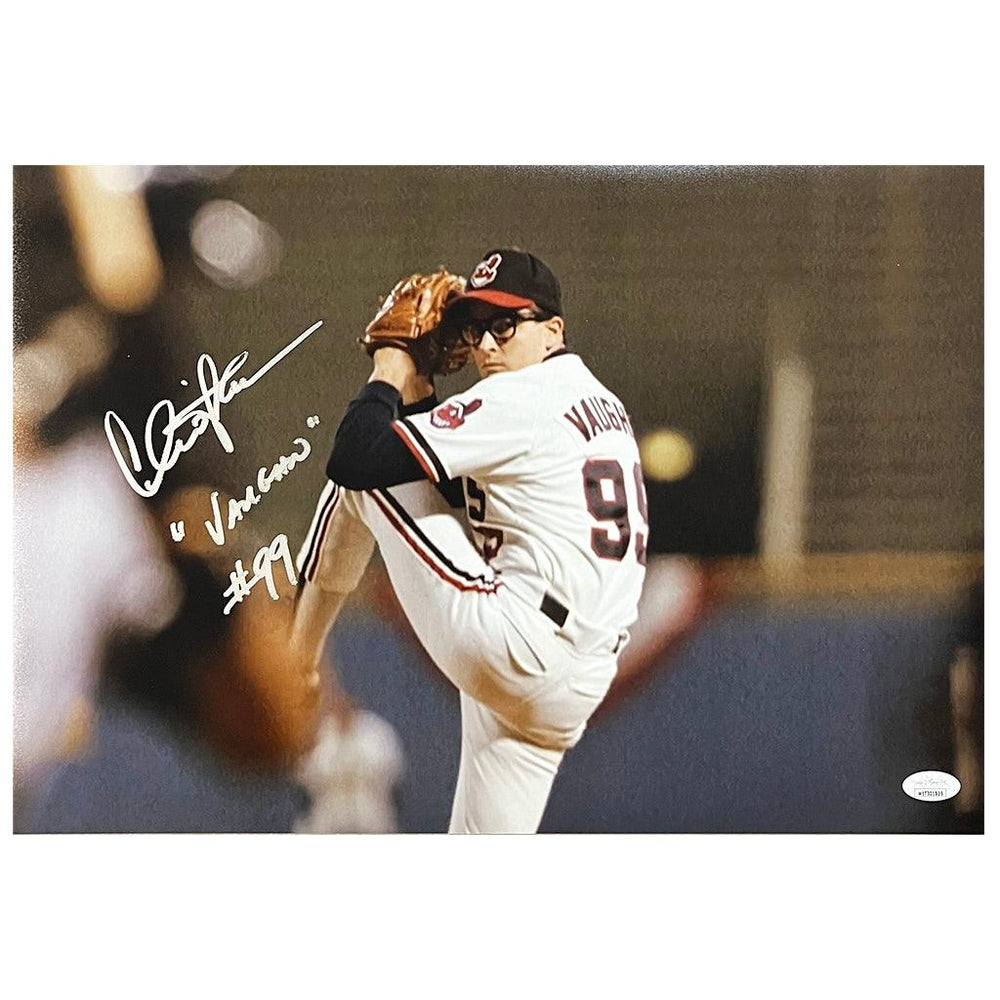 Charlie Sheen Signed Vaughn "#99" Inscription Major League 12x18 Photo — RSA