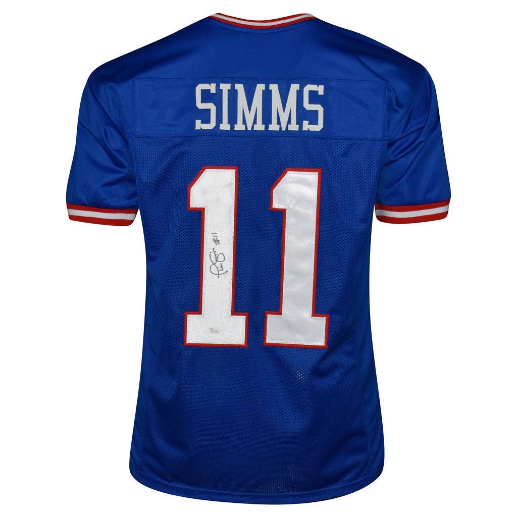 Phil Simms Signed New York Pro Blue Football Jersey (JSA) — RSA