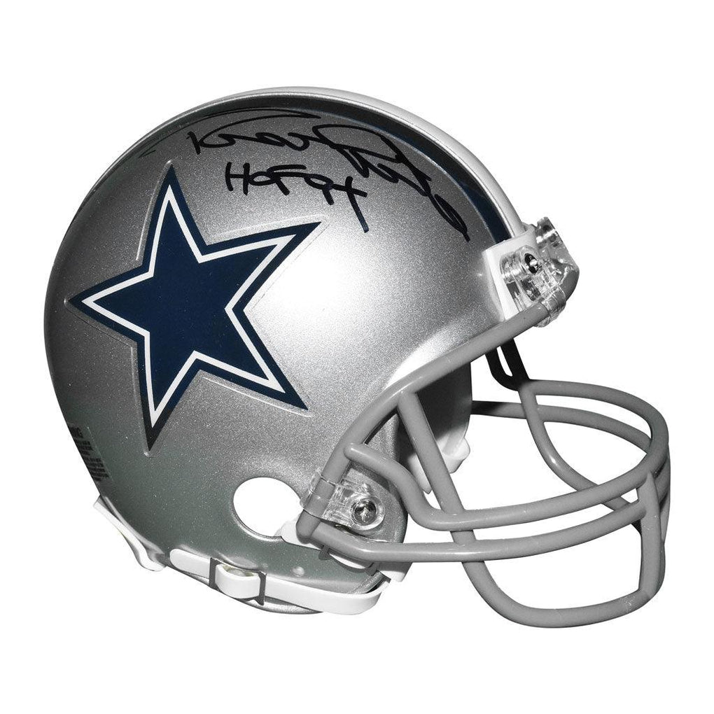 Randy White Signed HOF 94 Inscription Dallas Cowboys Mini Football Hel ...